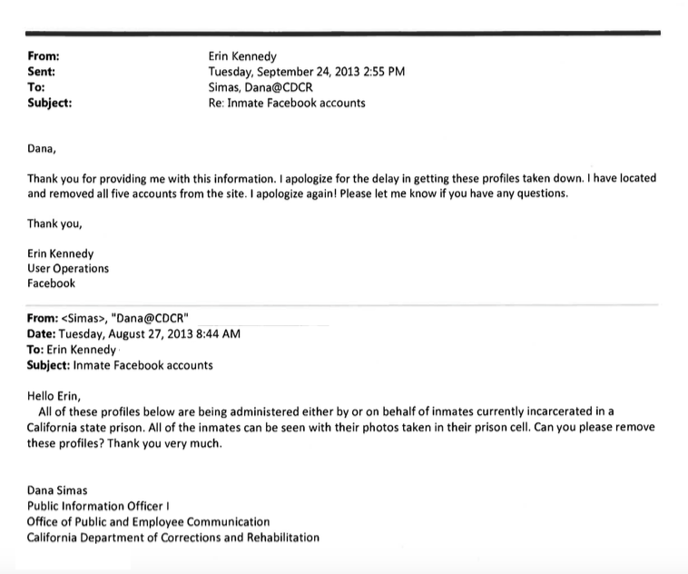 Facebook Overhauls Its Inmate Account Takedown Process | Electronic ...