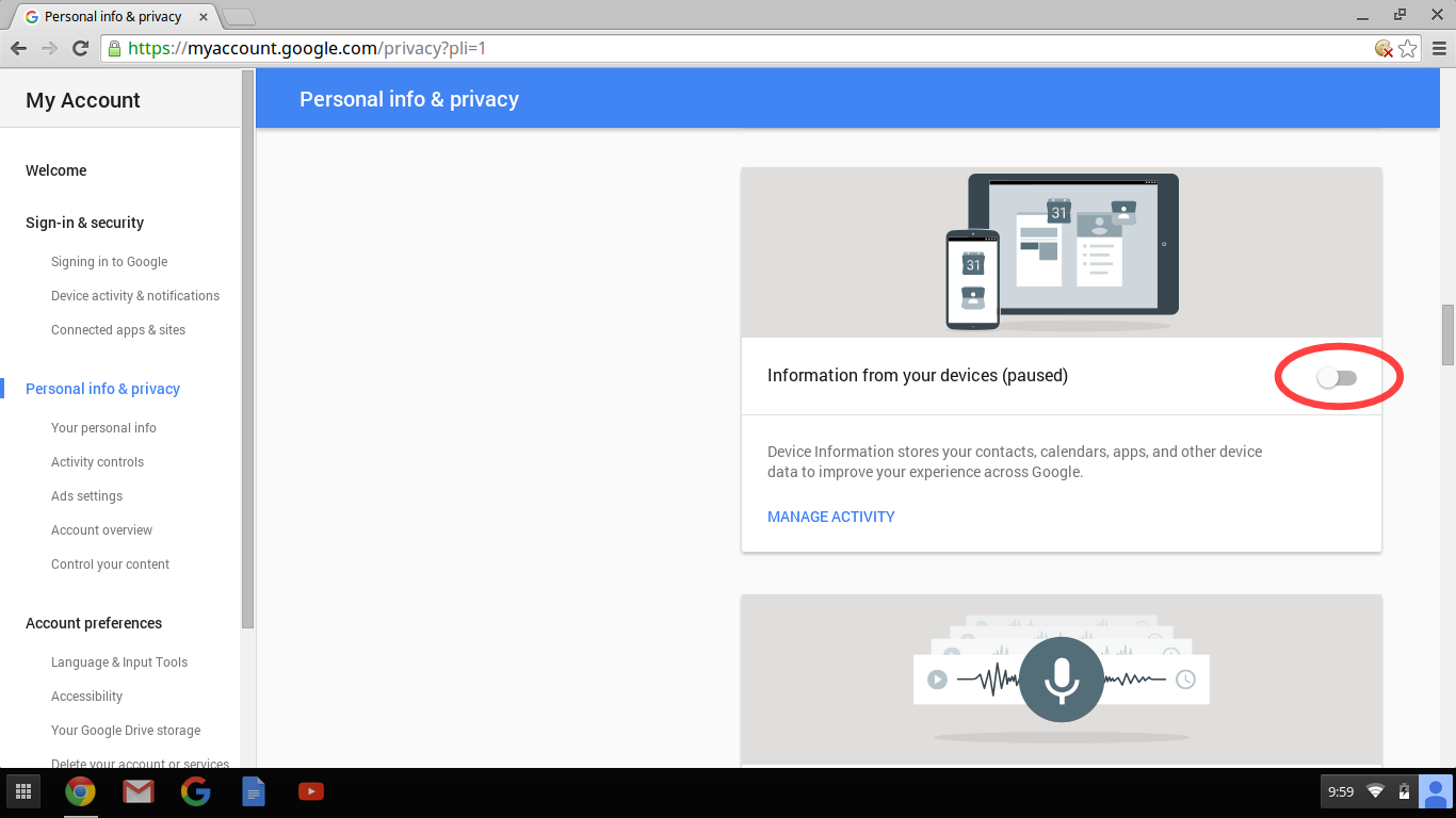 Guide to Google Account Privacy Settings for Students | Electronic ...