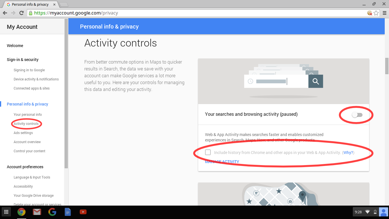 Guide to Google Account Privacy Settings for Students | Electronic ...