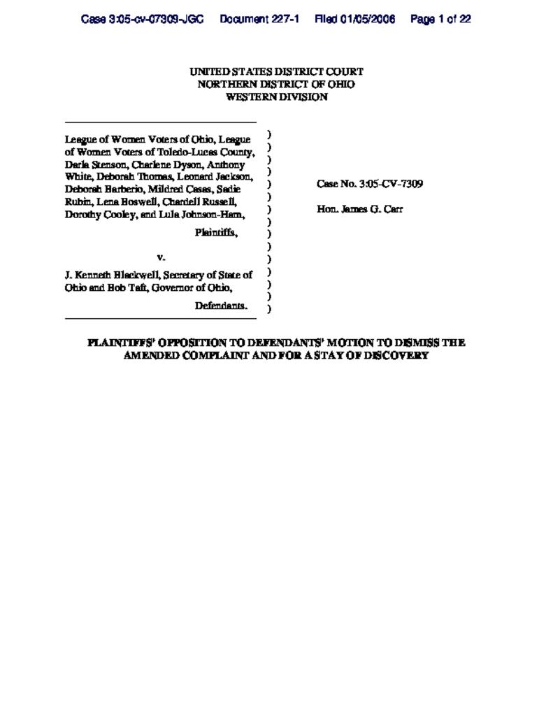 Opposition to Motion for Leave to File an Interlocutory Appeal ...