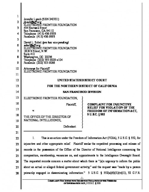 Who's on the Intelligence Oversight Board? | Electronic Frontier Foundation